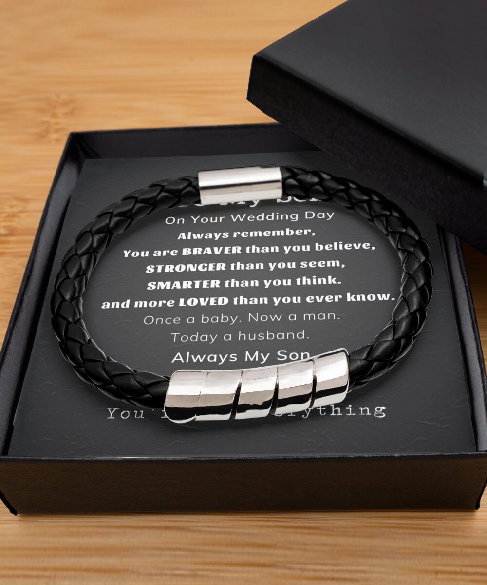 Wedding Gifts for Son, Son Gifts on Wedding Day, Momto Son Bracelet ...