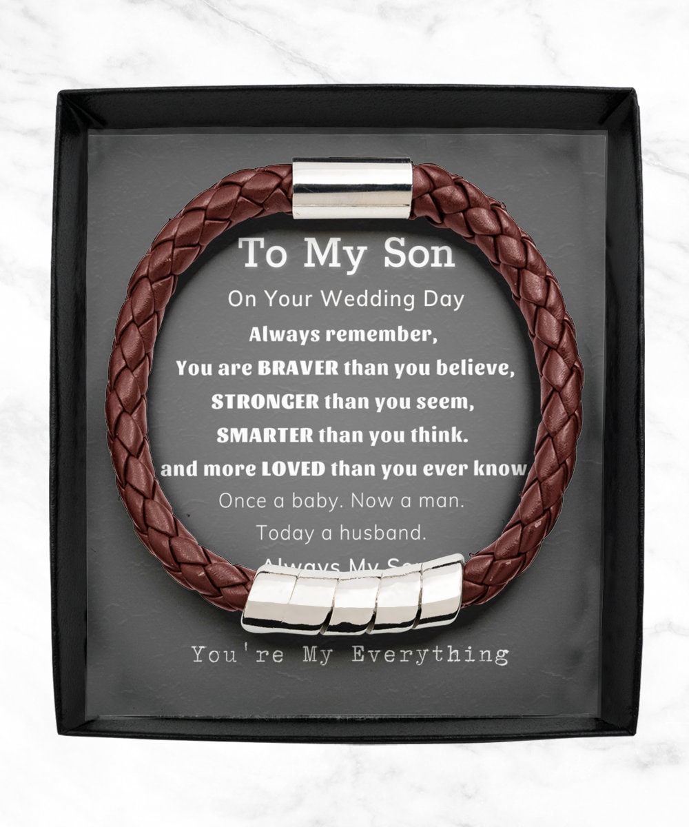 Wedding Gifts for Son, Son Gifts on Wedding Day, Momto Son Bracelet ...