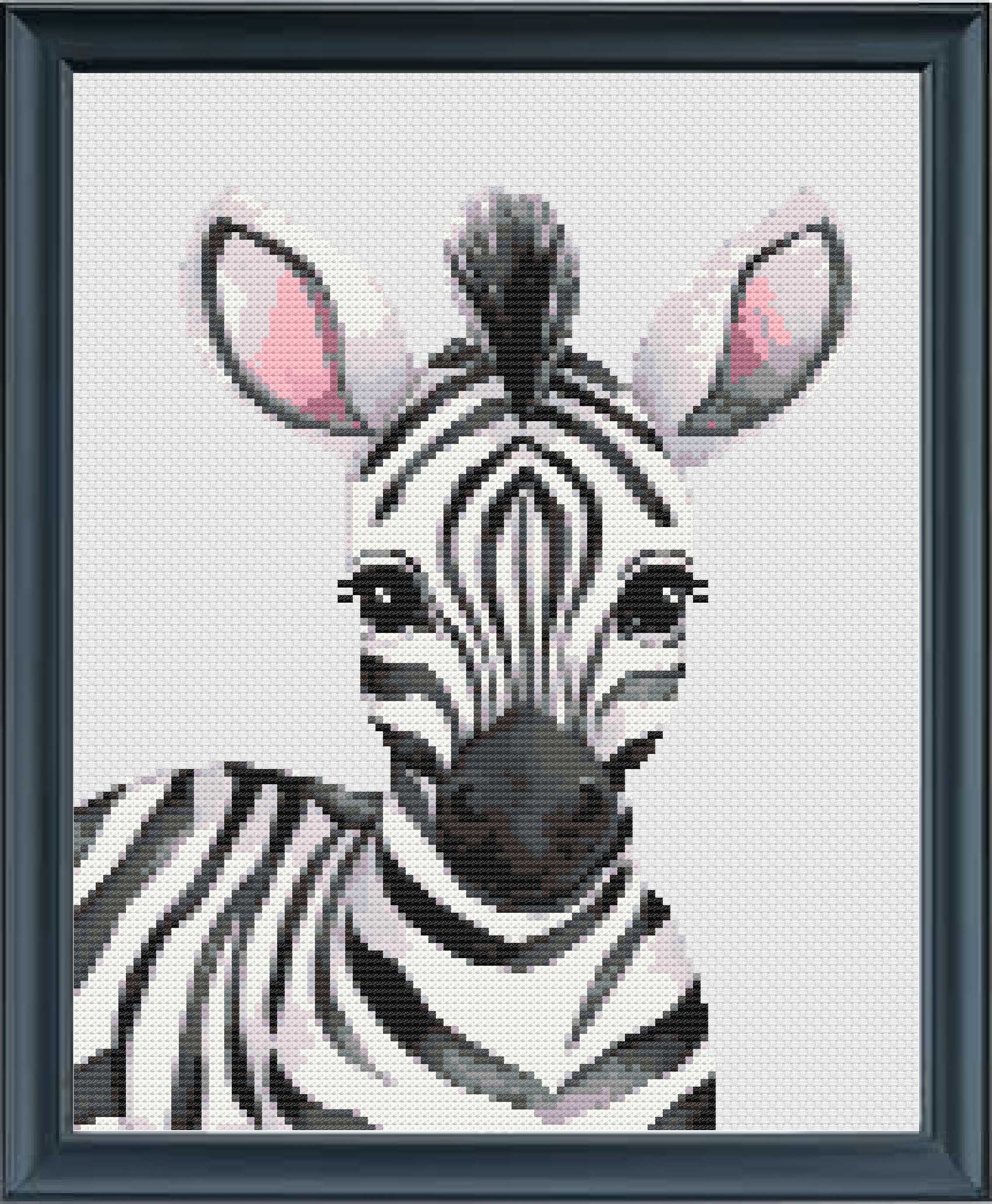 Zebra Cross Stitch Pattern DIY Safari Nursery Art Instant Download PDF ...