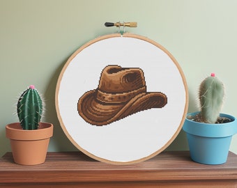 Cowboy Hat Cross Stitch Pattern - Etsy