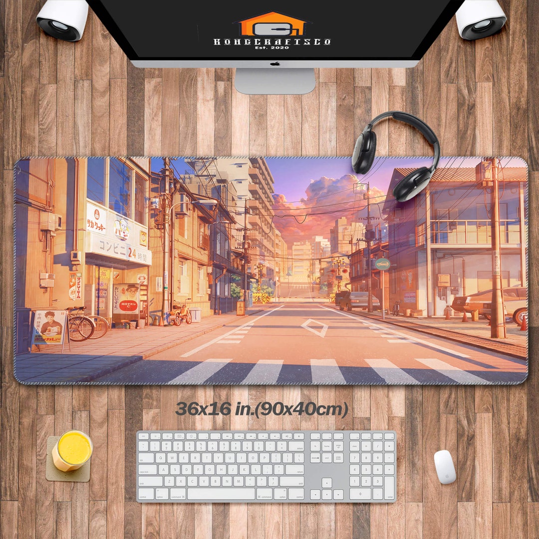 Japanese Cute Street Desk Pad(3 Patterns),mouse Pad XXL, Anime Desk Mat ...
