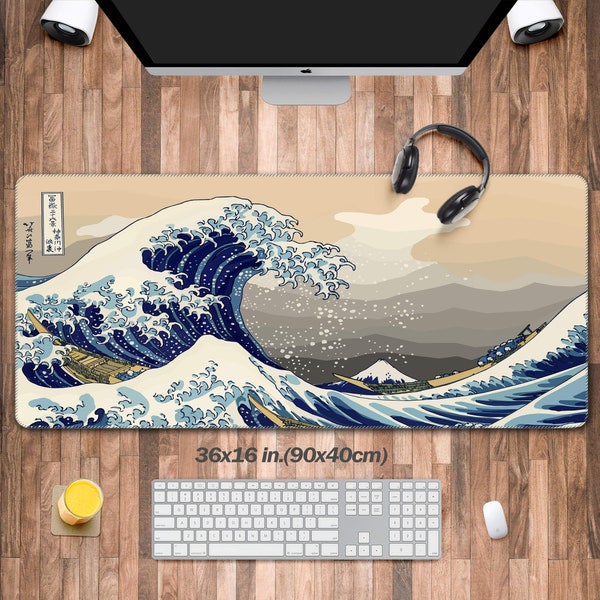 Japanese Wave Mousepad - Etsy