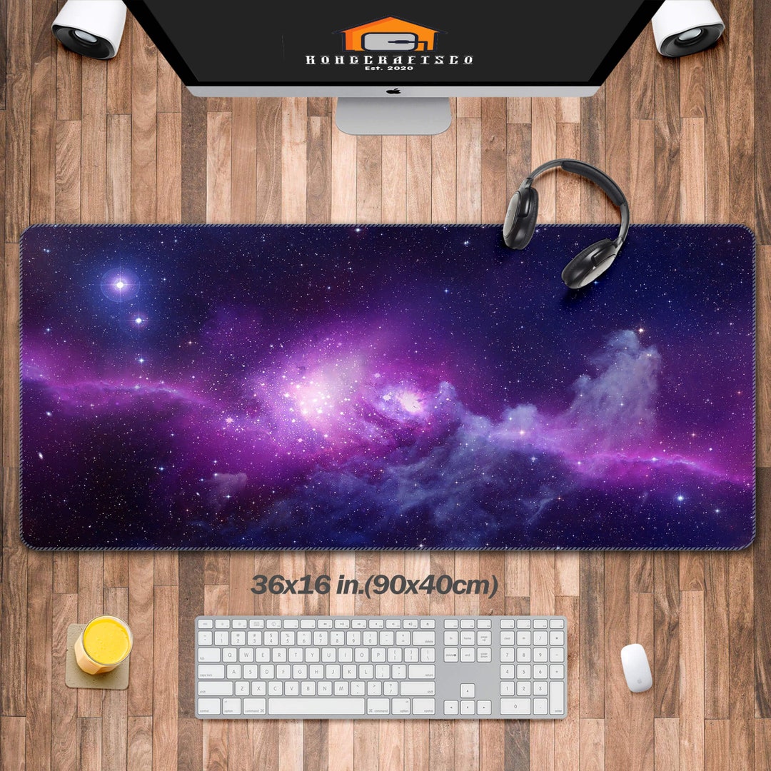 Galaxy Nebula Gaming Desk Pad, Universe Cosmos Outer Space Mouse Pad ...