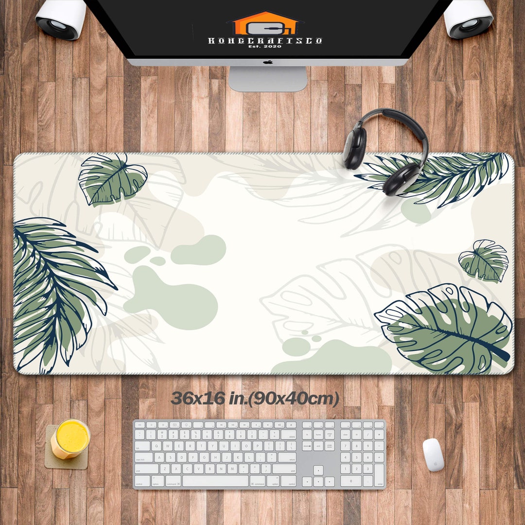Boho Mouse Pad, Large Desk Pad, Cute Desk Mats on Top of Desks, Neutral ...