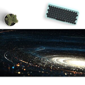 Solar System Desk Mat, Universe Gaming Desk Pad,space Mouse Pad Xxl ...