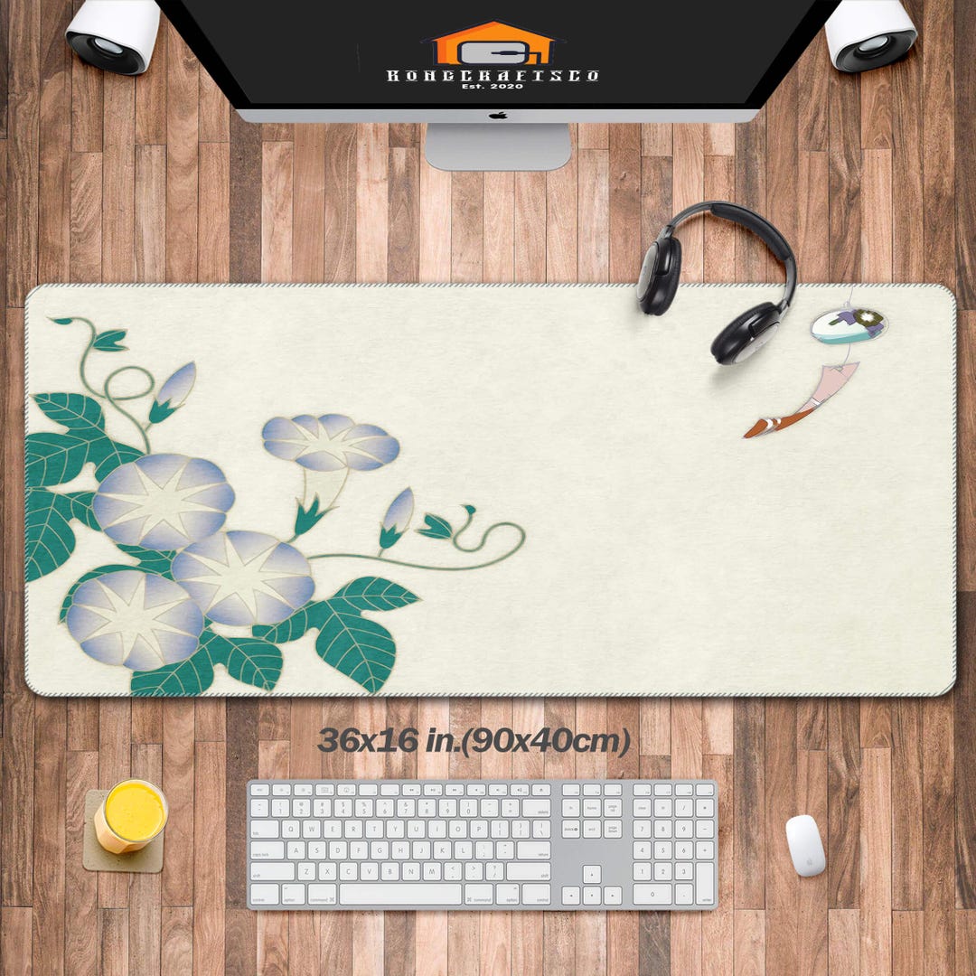 Japanese Art Desk Pad,japan Ukiyoe Mouse Pad XXL, Oriental Pattern Desk ...
