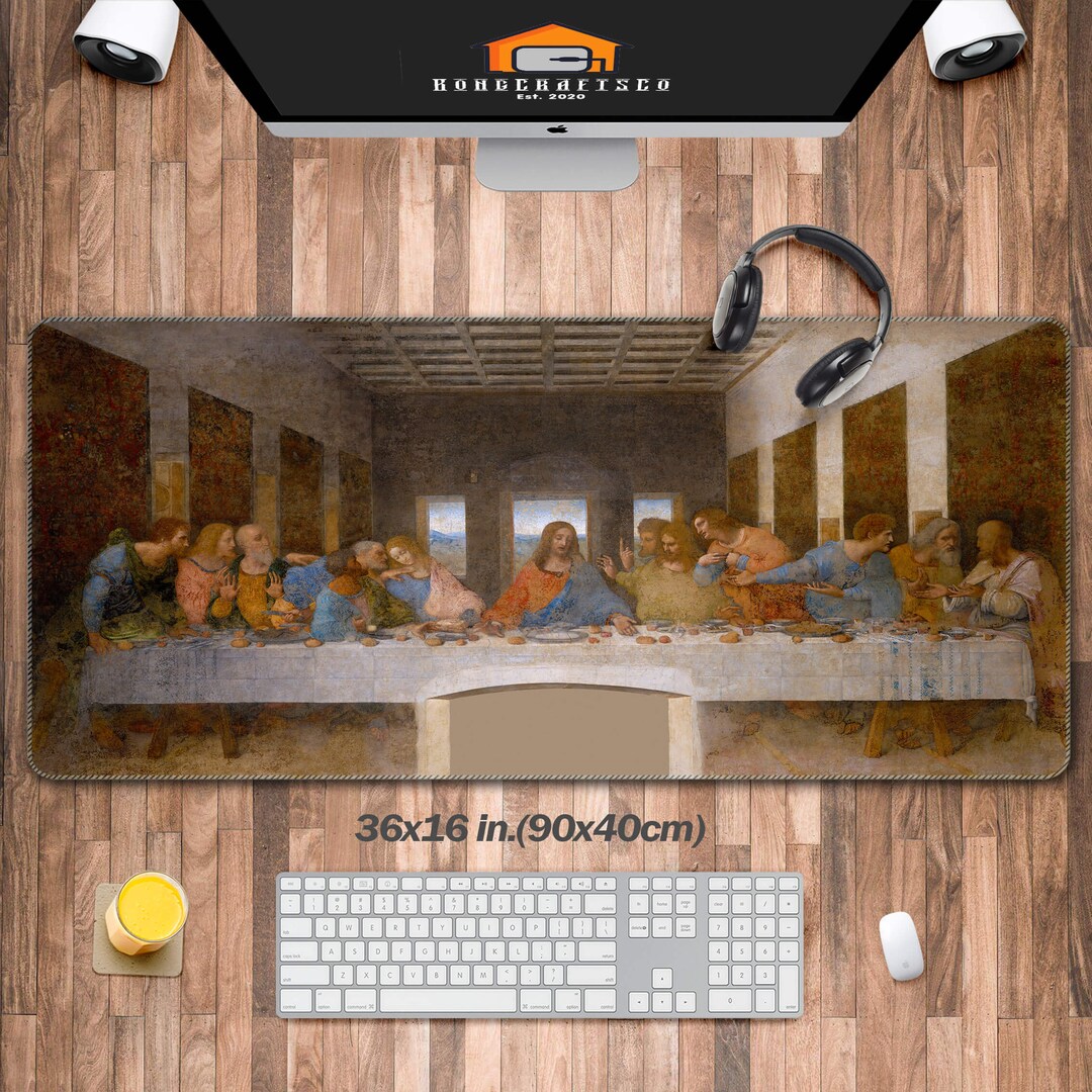 The Last Supper Desk Mat, Leonardo Da Vinci's Great Paintings Mouse Pad ...