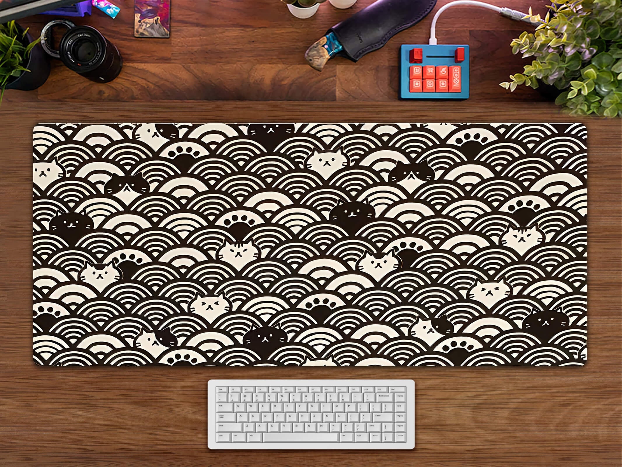 Japanese Seigaiha Desk Pad5 Patterns,qinghai Wave Mouse Pad Xl,ukiyoe ...