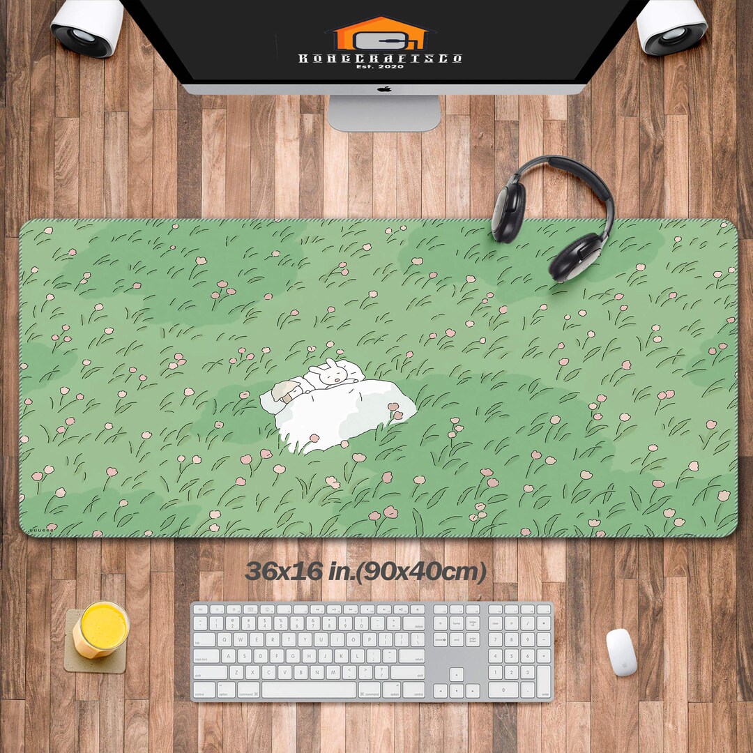 Cute Bunny Desk Mat3 Designs,kawaii Rabbit Mouse Pad Xxl,full Desk ...