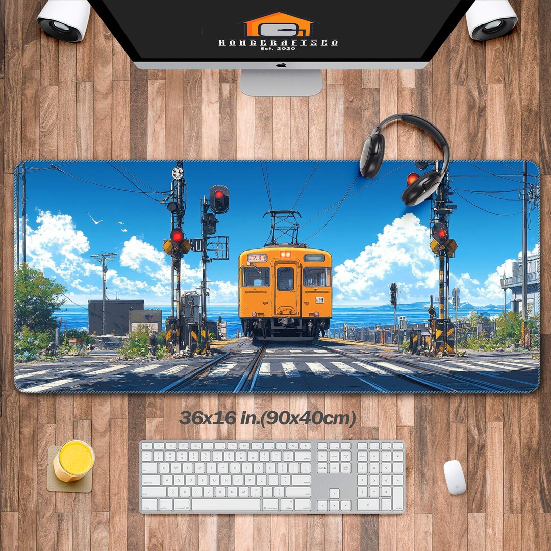 Aesthetic Anime Desk Pad(2 Patterns), Japanese Mouse Pad Large, Ghilbli ...