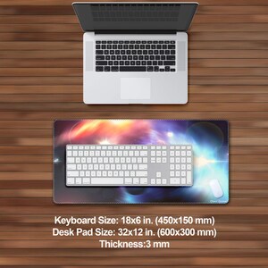 Sun Lights Desk Computer Mat, Milky Way Spiral Galaxy Gaming Desk Pad ...