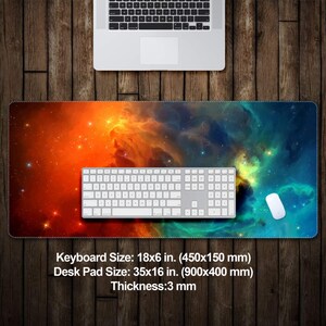 Nebula Desk Computer Mat, Milky Way Spiral Galaxy Gaming Desk Pad ...