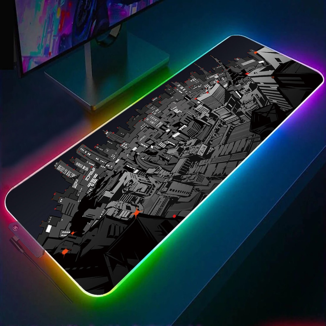 Digital City RGB Gaming Mouse Pad, High Quality Printing Led Light ...
