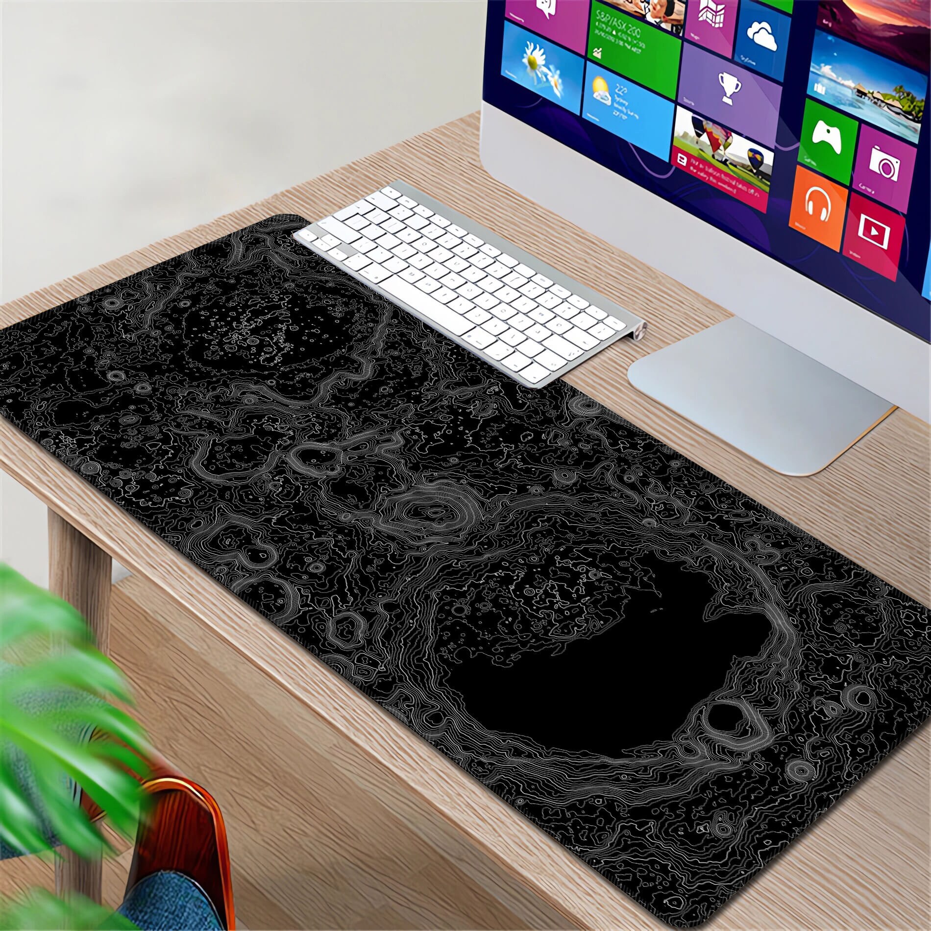 Relief of the Moon3 Patternsdesk Pad,celestial Mouse Pad Xxl,luna Moon ...