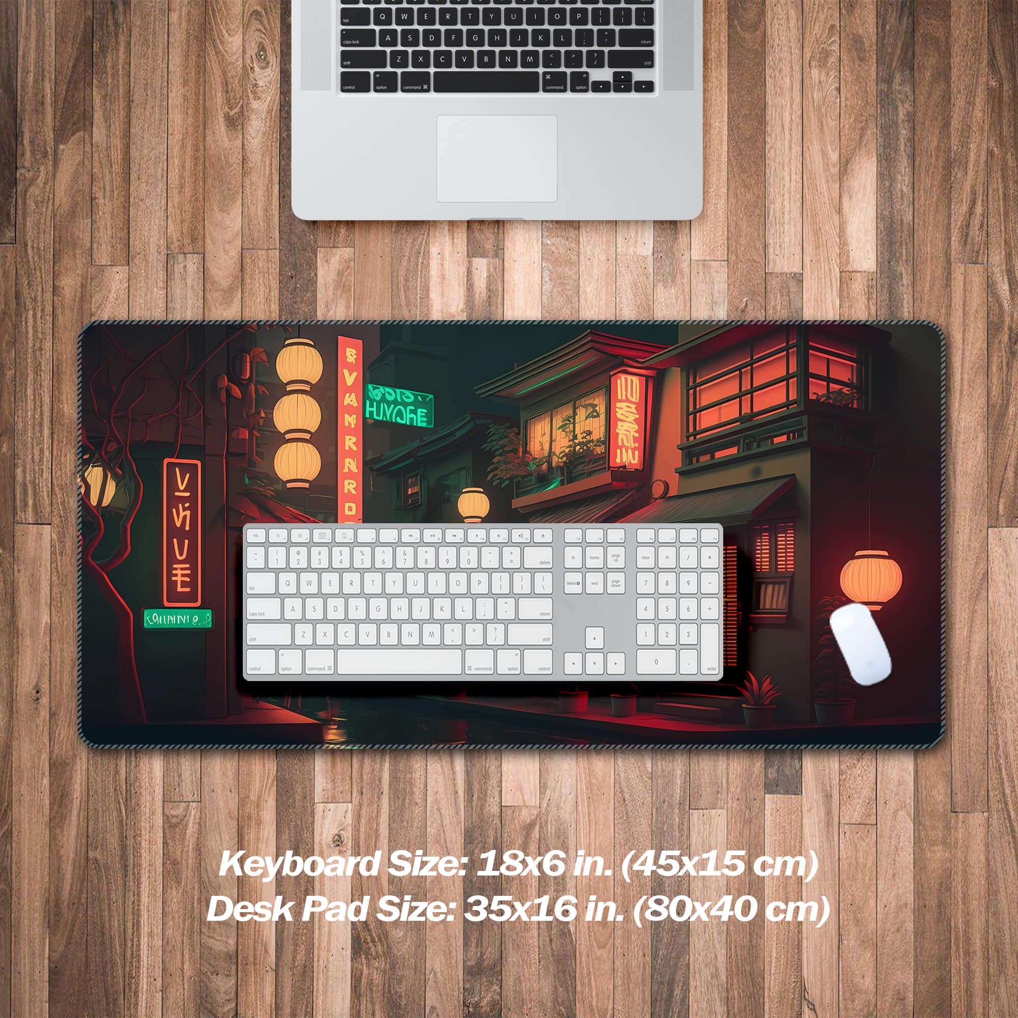 Digital City Desk Pad(3 Patterns), Neon Gaming Mouse Pad,vintage ...