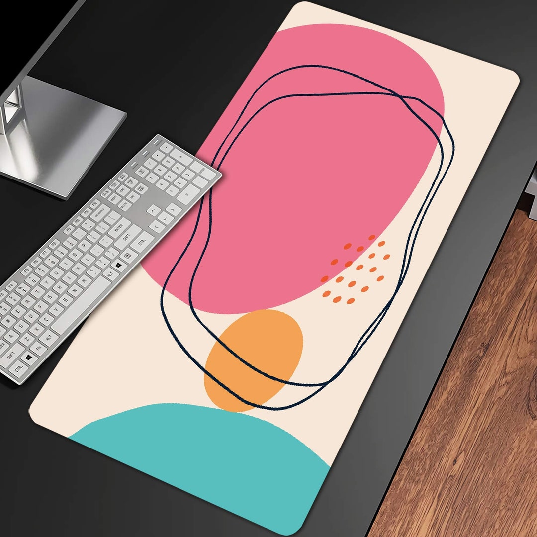 Mid Century Modern Colors Desk Pad(4 Patterns), Abstract Minimalistic ...