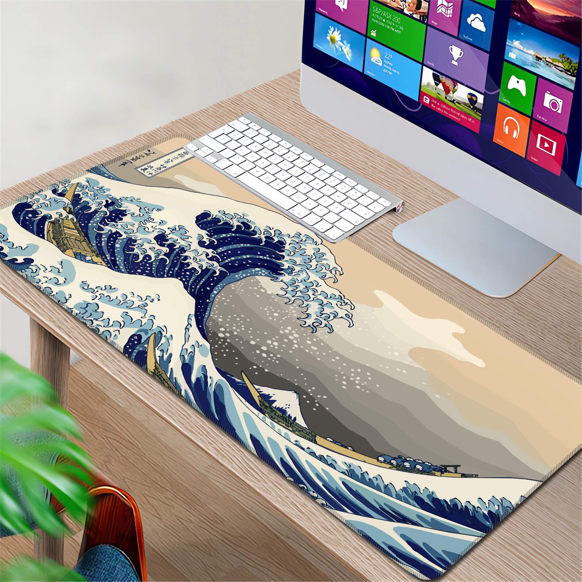 Japanese Great Wave Desk Pad(3 Patterns),japanese View Mouse Pad,desk ...