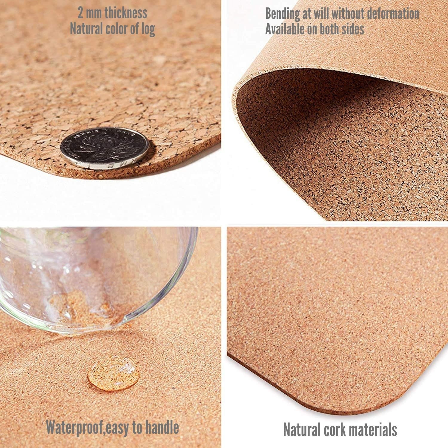 Natural Cork Desk Mat,personalized Pu-leather Desk Pad,wooden Cork ...