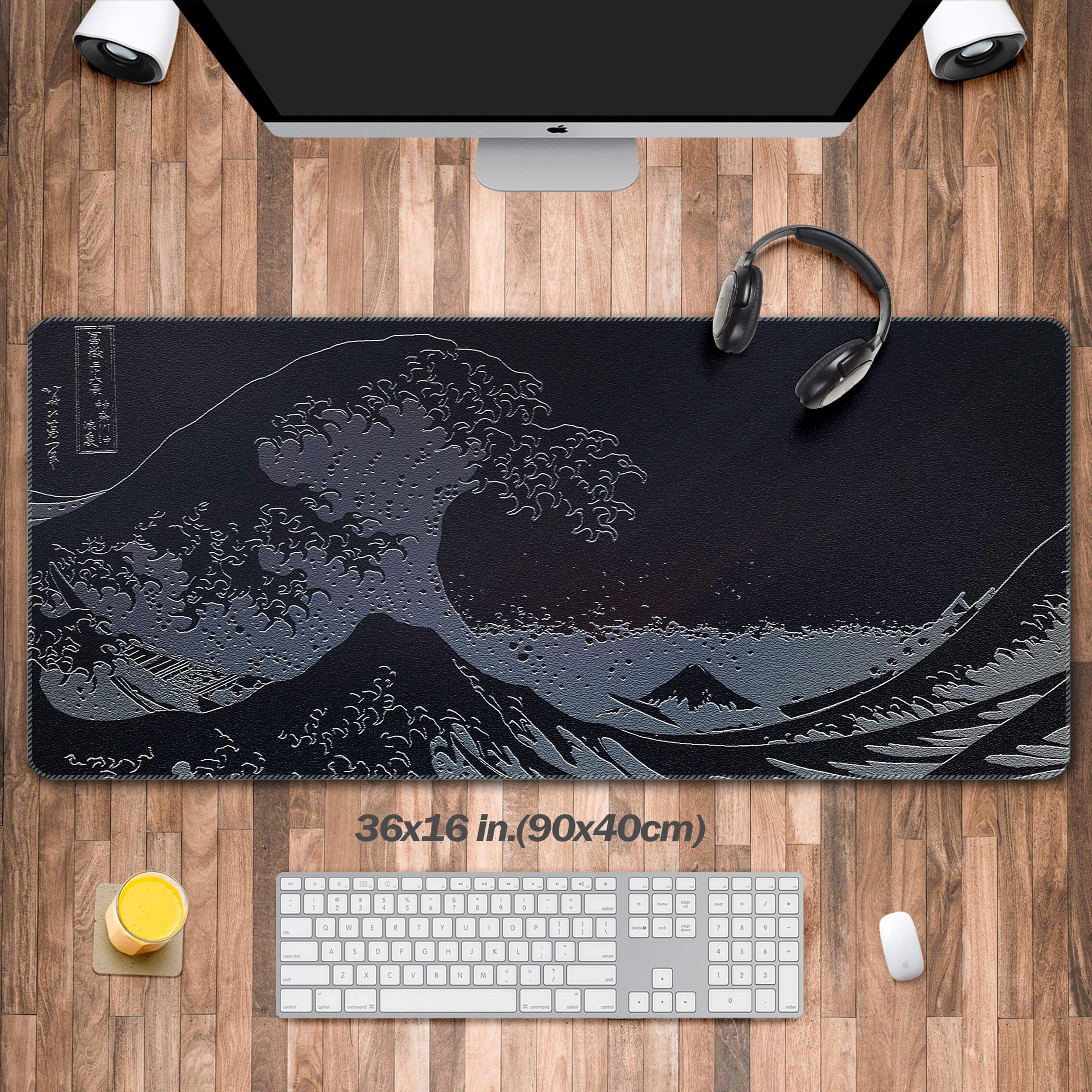 Japanese Great Wave Desk Pad3 Patterns,japanese View Mouse Pad,desk Mat ...