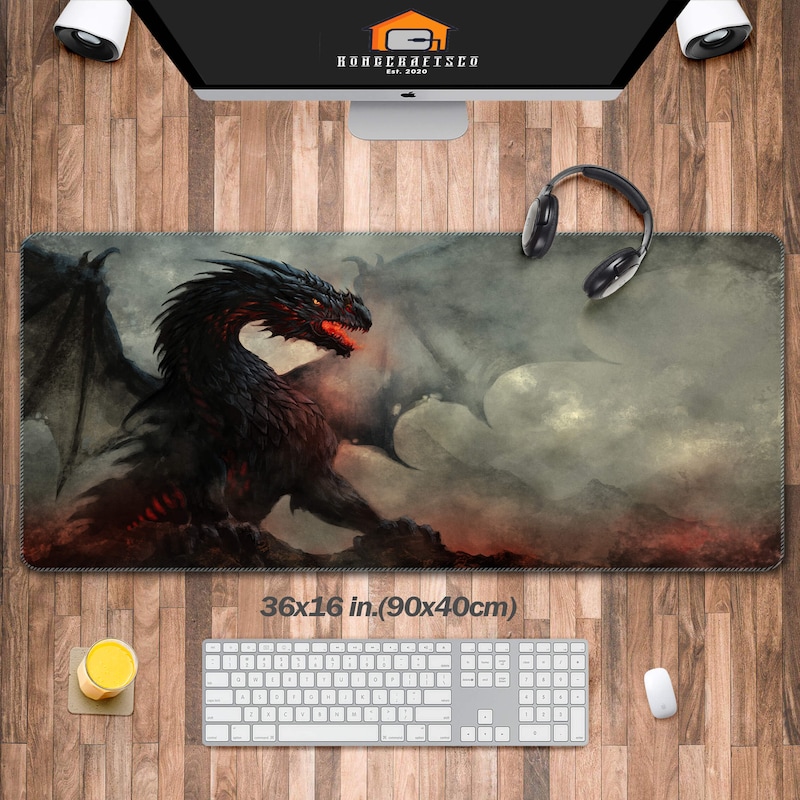 Extra Large Dragon Mouse Pad - Etsy