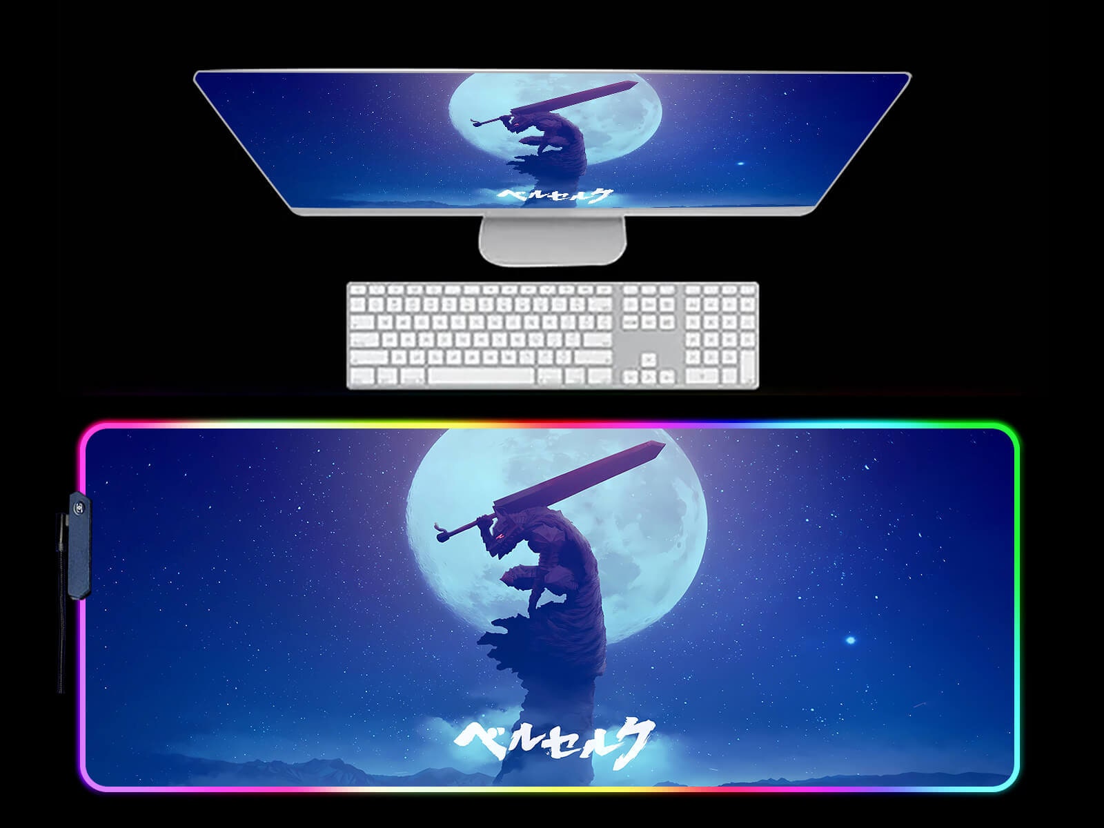 Dark Berserker Desk Pad2 Colours, Werewolf Gaming Mousepad, Gaming Desk ...