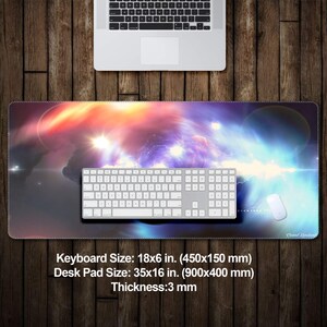 Sun Lights Desk Computer Mat, Milky Way Spiral Galaxy Gaming Desk Pad ...
