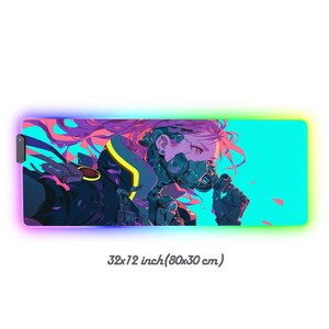 Vaporwave Sakura RGB Gaming Mouse Pad(2 Patterns), Steampunk Femal ...