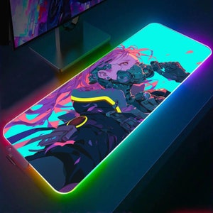 Vaporwave Sakura RGB Gaming Mouse Pad(2 Patterns), Steampunk Femal ...