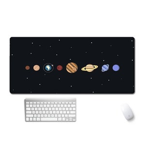 Solar System Desk Mat, Universe Gaming Desk Pad,space Mouse Pad Xxl ...