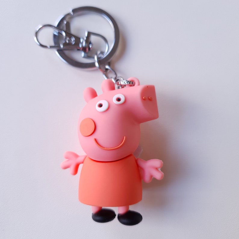 Peppa Pig Keychain 3D Character Keychain With Carrying - Etsy