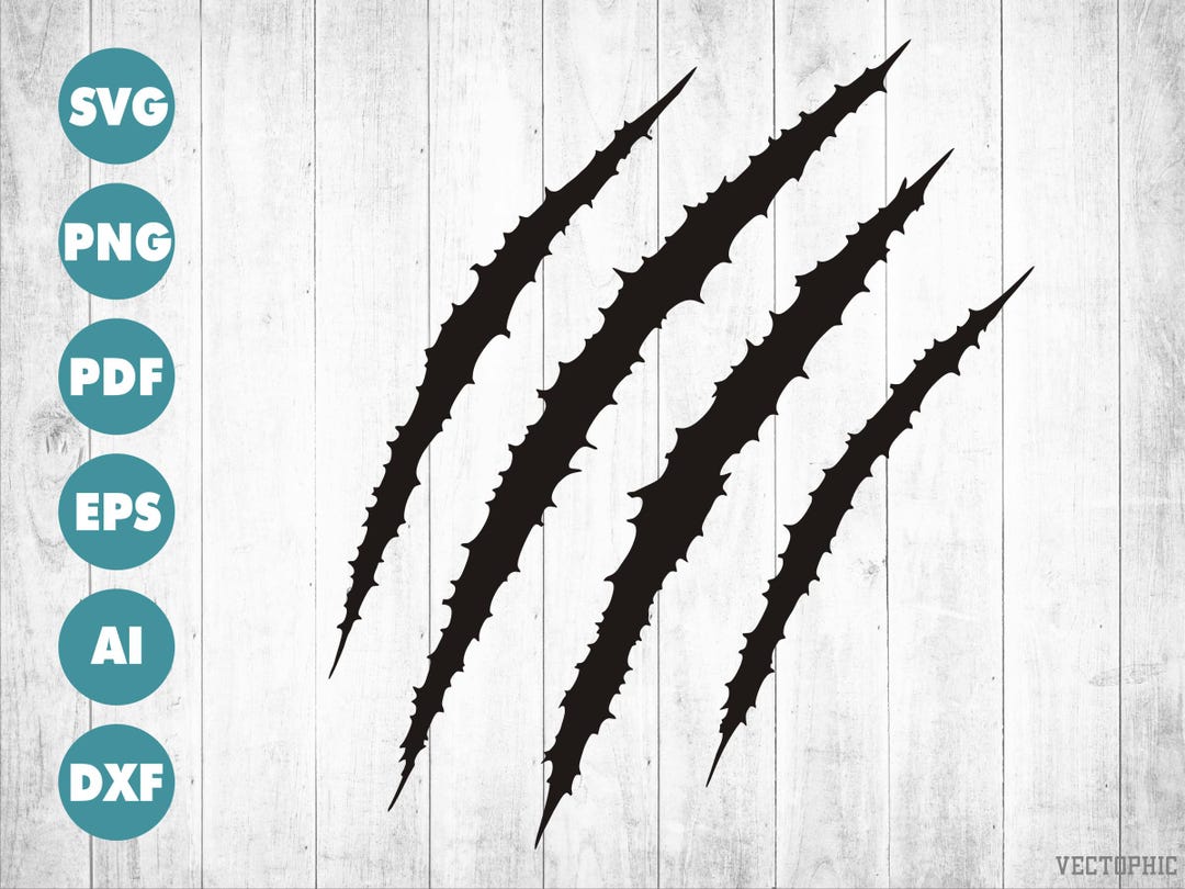 Claw Scratch Marks Svg, Animal Claw Mark, Tiger, Cat, Lion, Wolf ...