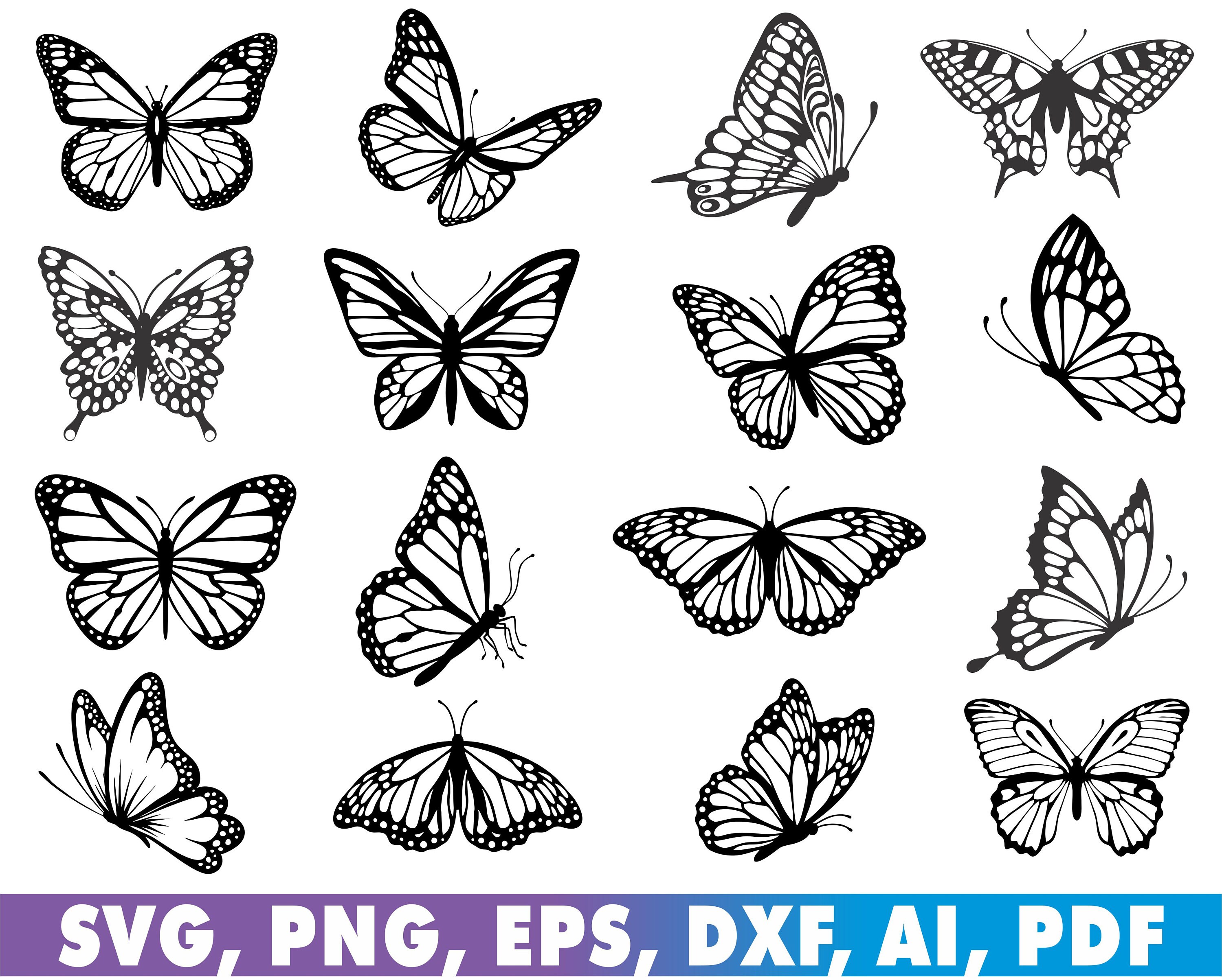Butterfly Svg, Butterfly Svg Bundle, Layered Butterfly Bundle Cricut ...
