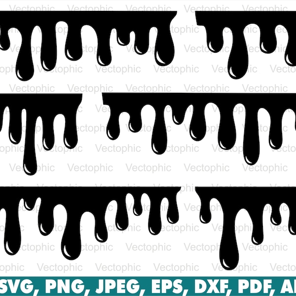 Drip Svg - Etsy