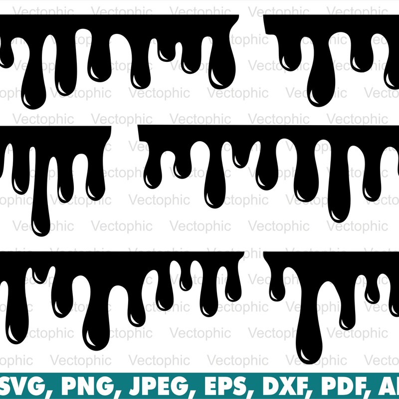 Drip Svg - Etsy