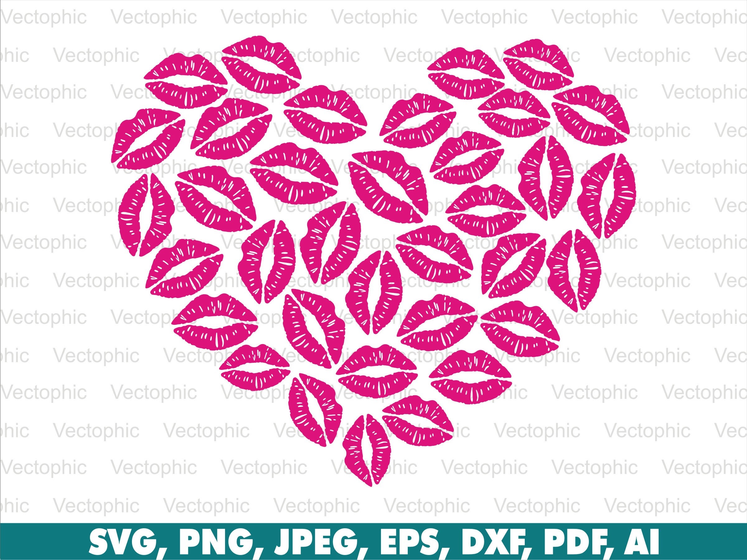 Lips Heart Svg Kiss Love Heart Svg Png Vector Design - Etsy New Zealand