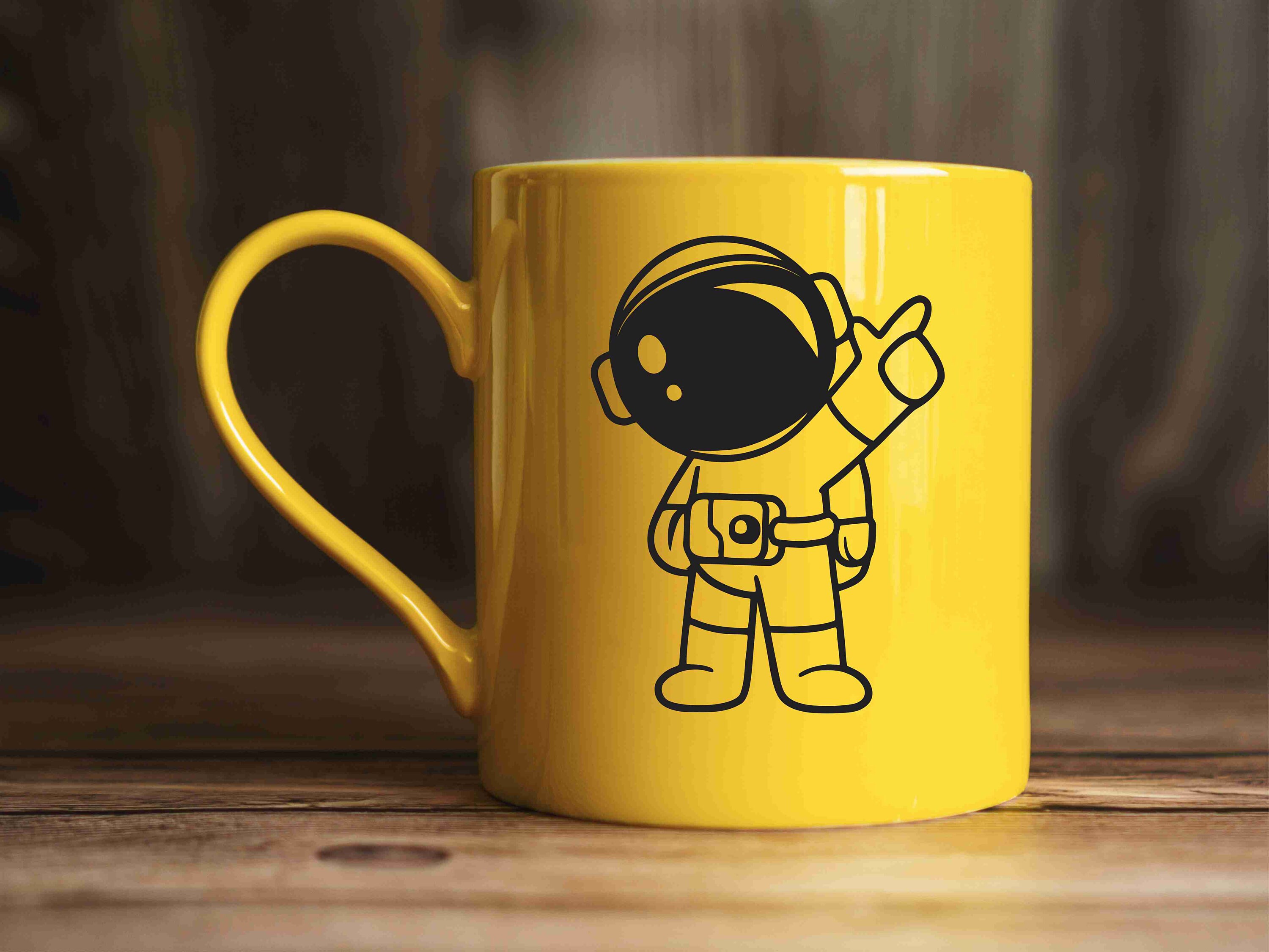 Baby Astronaut Svg, Cool Astronaut in Space Black and White SVG, Kid ...