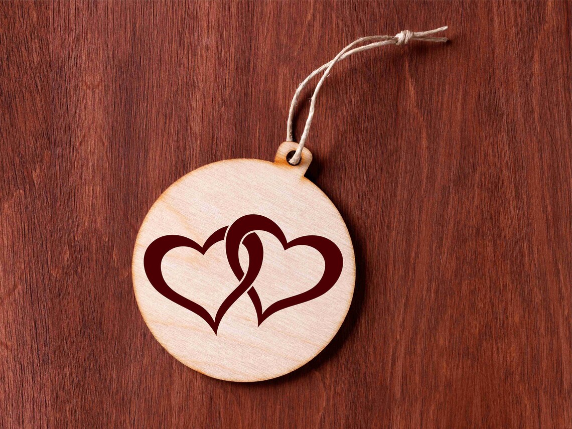 Two Cross Heart Love Symbol Double Heart Icon SVG PNG - Etsy