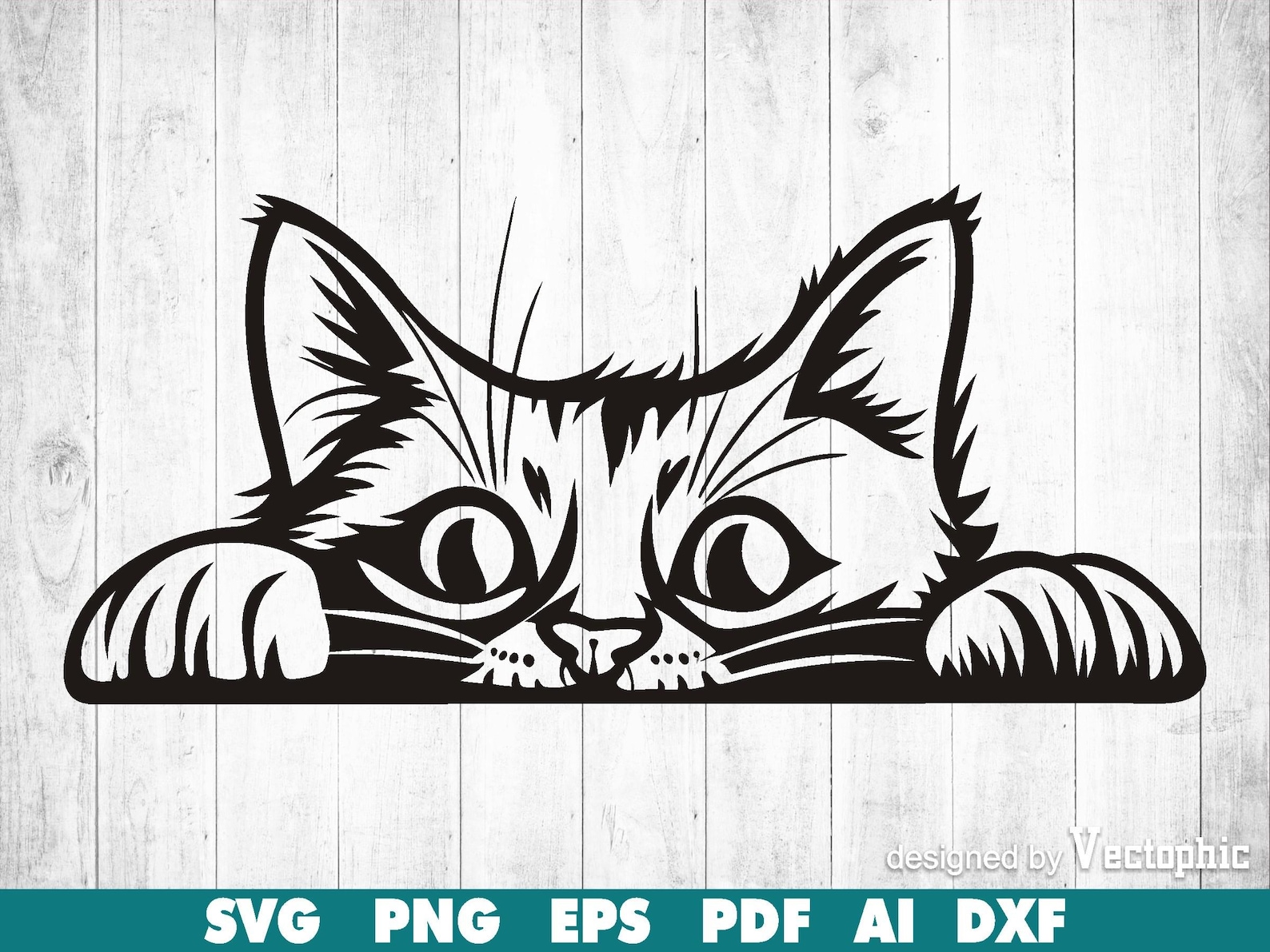 Cute Cat Peeking SVG | Funny Kitty Clipart for Cricut & Silhouette ...