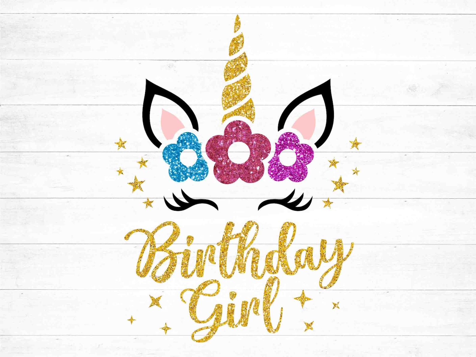 Unicorn Birthday Girl Svg Unicorn Face Svg Unicorn Head Svg - Etsy