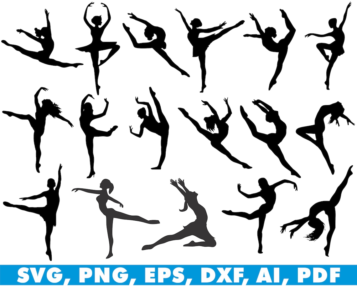 17 Dance Svg Dance Silhouette Dance Svg Bundle Dance Cut - Etsy
