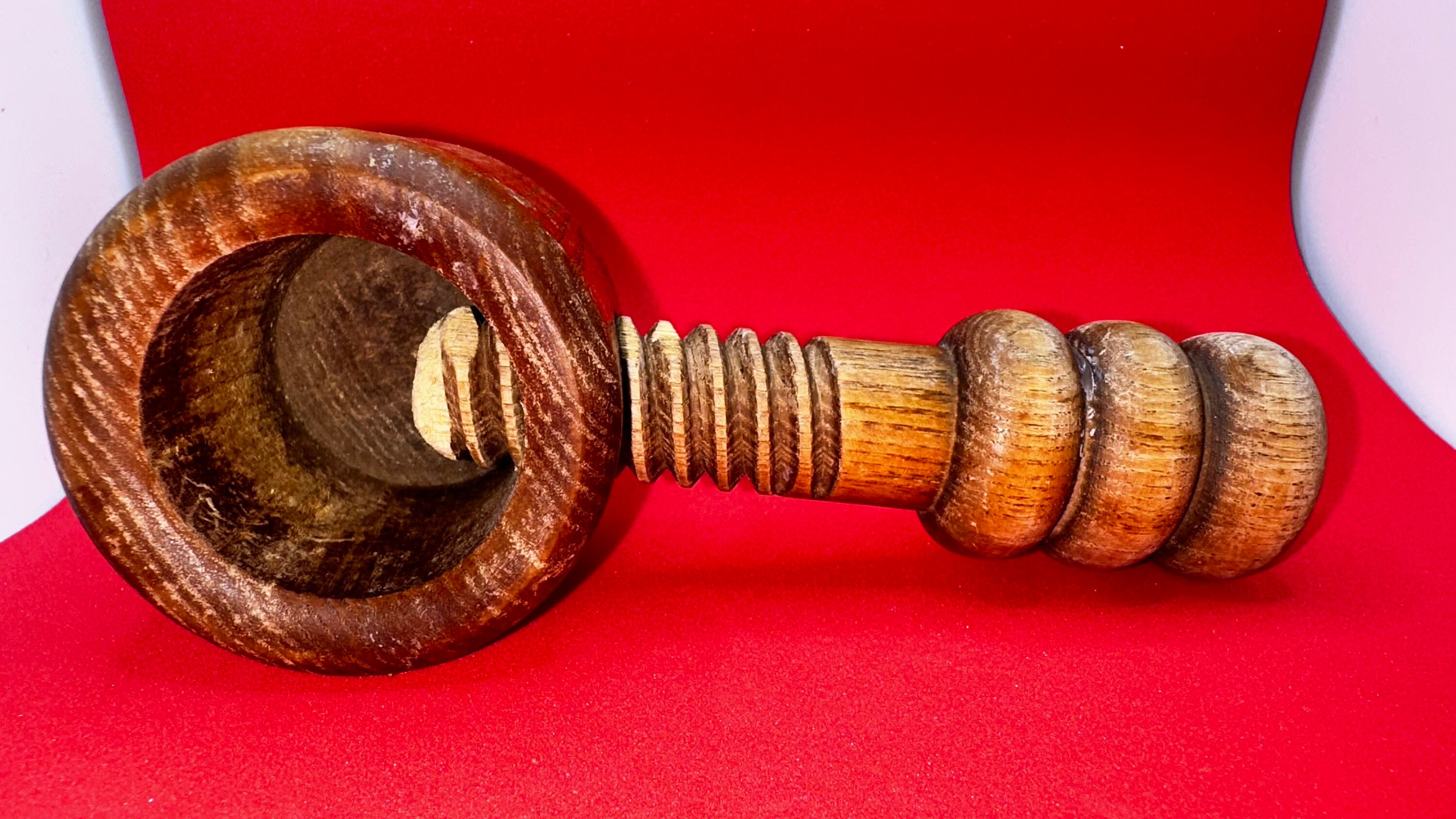 Vintage Handcrafted Wooden Nutcracker Turn Screw Handle - Etsy