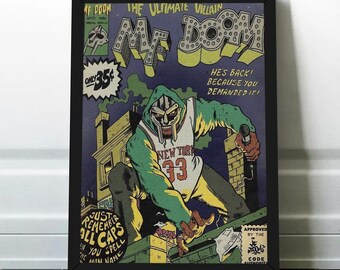 Mf Doom Comic Book Poster - Etsy