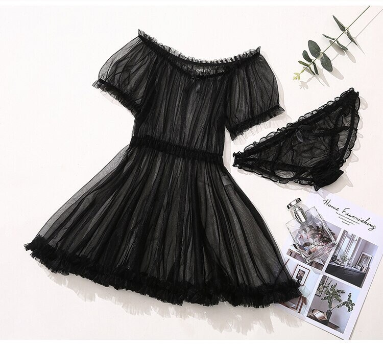 Night Dress Cute Women Sleepwear Sexy Lingerie Etsy