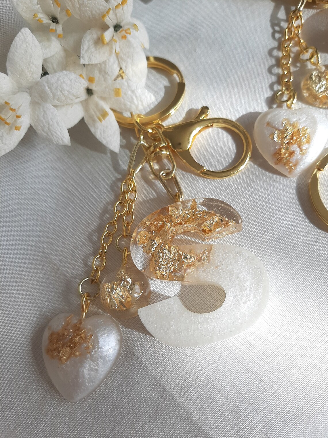 Personalized Epoxy Resin Letter Keychains Custom Letter - Etsy