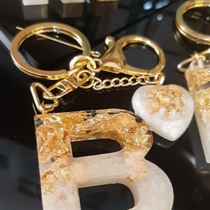 Personalized Epoxy Resin Letter Keychains, Custom Letter Keychain ...