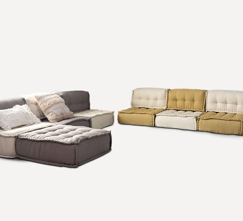 Floor Cushion Sofa Seat With Backrest / Japanese Inspired Style ...