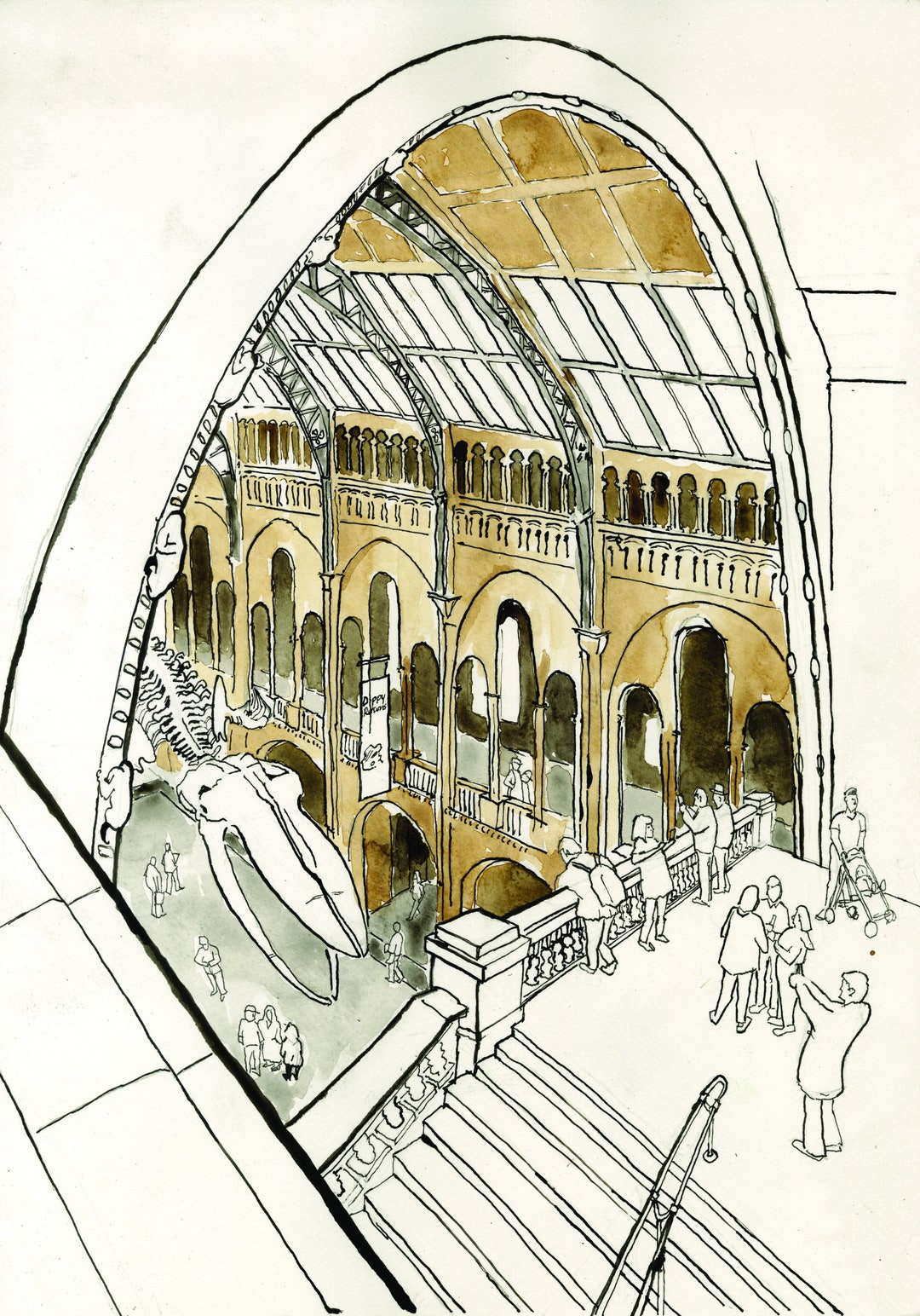 Natural History Museum, London Illustration Art Print - Etsy