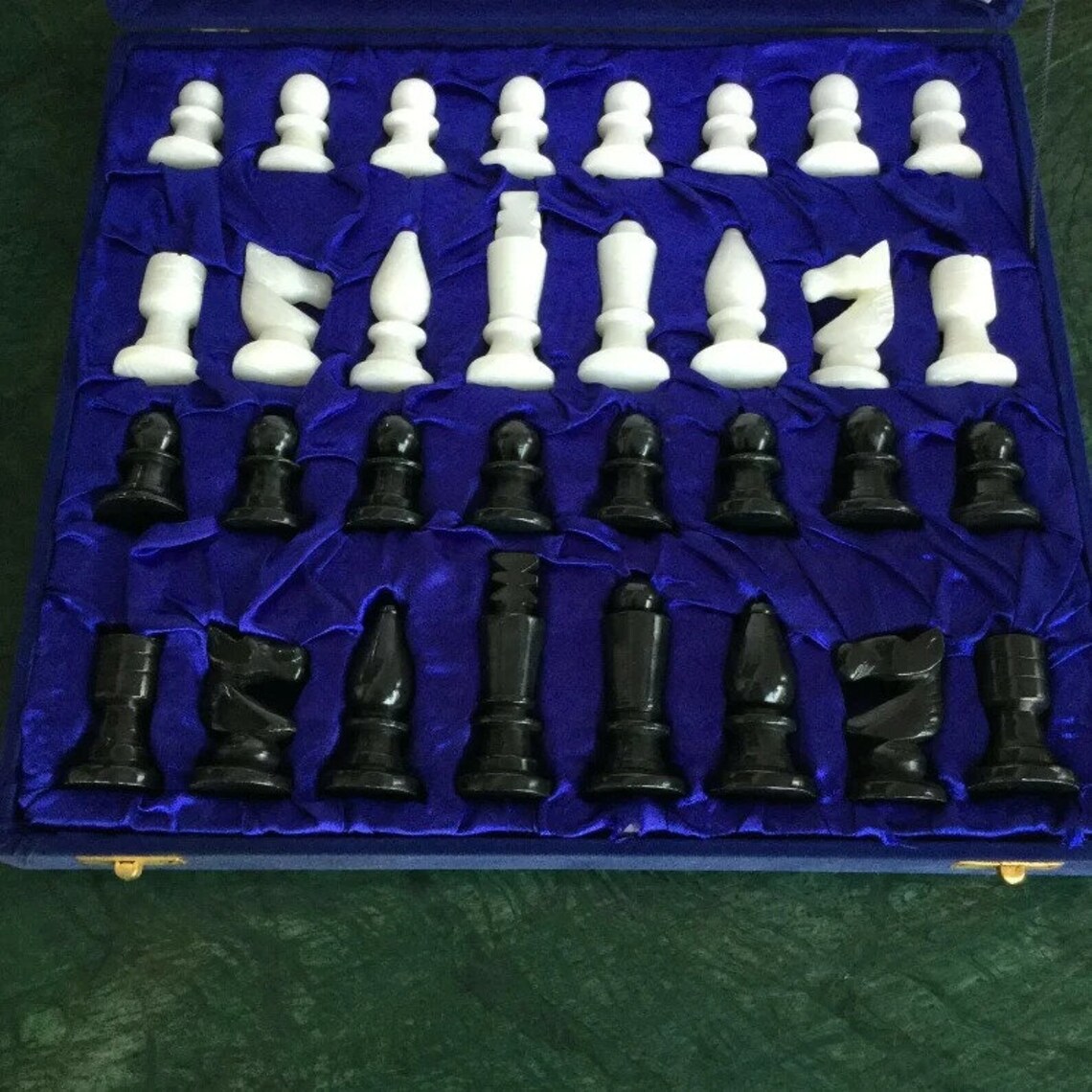 Stone Marble Chess Table Top Inlay Work Semi Precious Stones Handmade ...