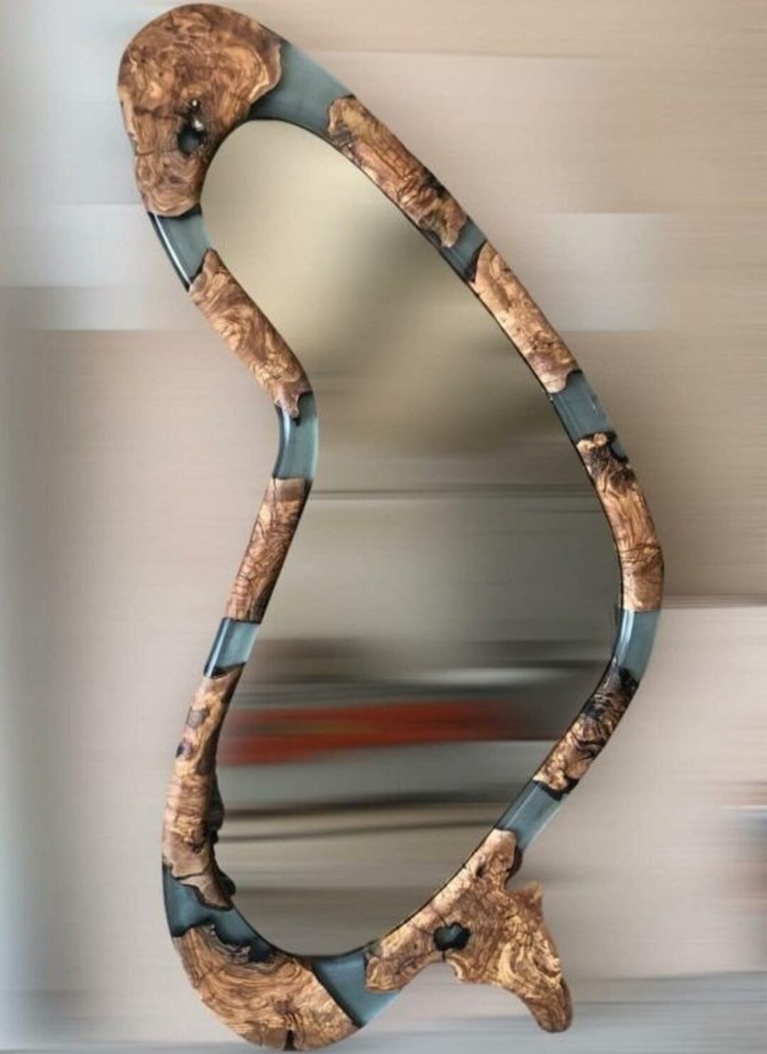 Customized Wooden Mirror Live Edge Decorative Mirrors, Wall Mirror ...