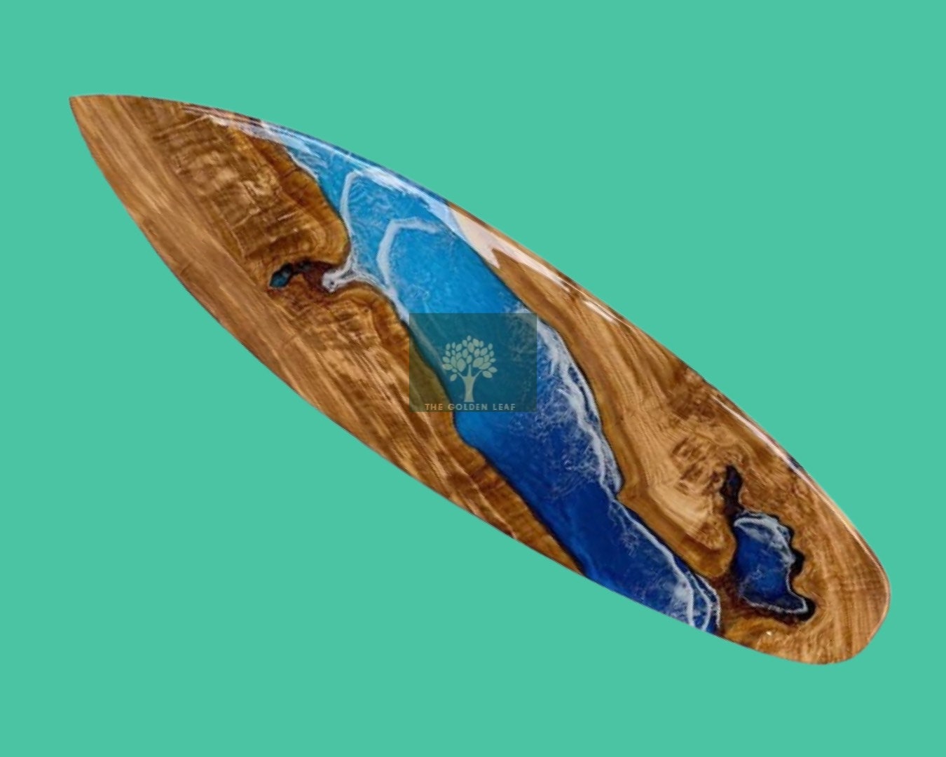 Surf Board Epoxy Resin Table, Marine Decoration, Wooden Surfboard ...